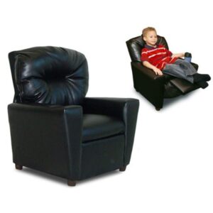 dozydotes cup holder recliner in black leather like