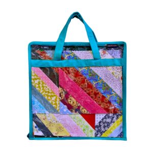 yazzii quilt block carry case, blue