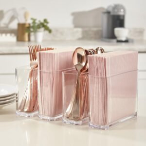 STORi Clear Plastic Holder for Napkins | set of 2