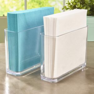 STORi Clear Plastic Holder for Napkins | set of 2