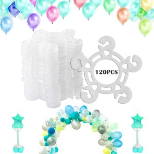 balloon clips(120 pcs), tinabless balloon connectors for decor balloon arch, balloon column stand and balloon flowers