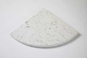 natural stone accessories shower corner shelf mm quartz statuary size 9"x 9" both sides polished