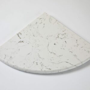 Natural Stone Accessories Shower Corner Shelf MM Quartz Statuary Size 9"x 9" Both Sides Polished