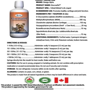 Omega Alpha Pets Performance and Mobility- GlucosaPet (1L)