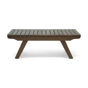 christopher knight home kailee outdoor wooden coffee table, gray finish