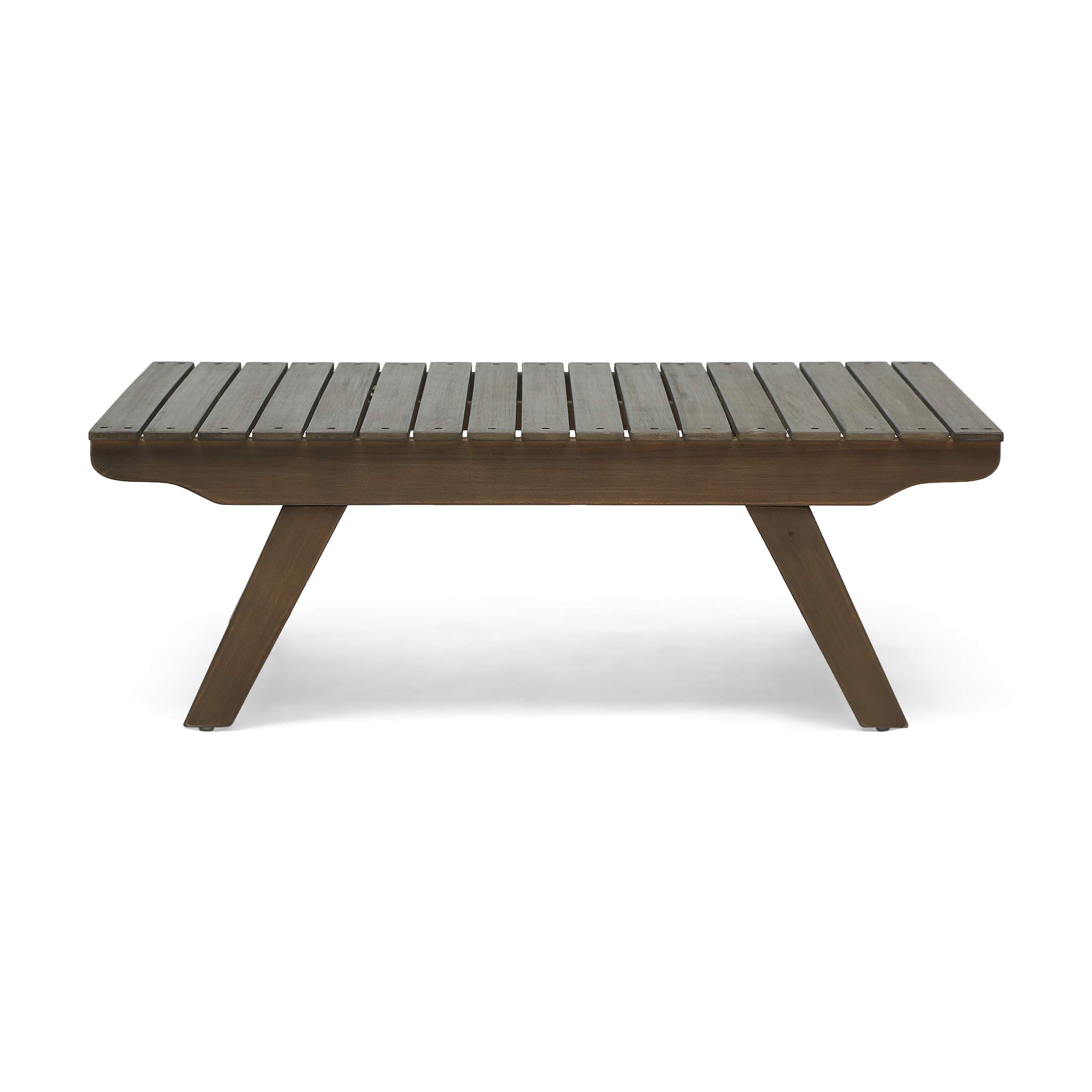 Christopher Knight Home Kailee Outdoor Wooden Coffee Table, Gray Finish