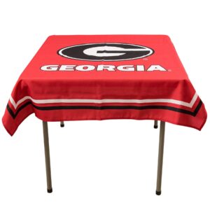 college flags & banners co. georgia bulldogs logo tablecloth or table overlay