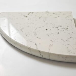 Natural Stone Accessories Shower Corner Shelf MM Quartz Statuary Size 9"x 9" Both Sides Polished