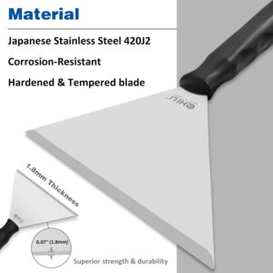 CHILI TOOLS 7" Stainless Steel Chisel Pole Scraper, Overhead Paint Scraper for Wallpaper Ceiling Paint Removal, Made in Taiwan