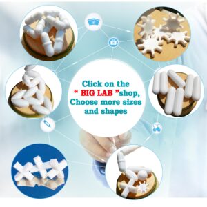 10 PCS Magnetic Stirrer Stir Bar PTFE Magnetic Mixer Stir Bars (Diameter 4mm,Length 8mm)