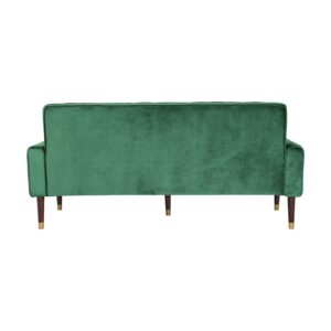 Christopher Knight Home Adan Tufted Velvet Sofa Tipped Tapered Legs, Emerald and Gold Finish