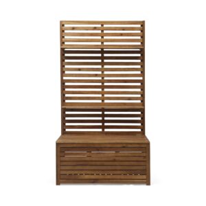 christopher knight home priscilla outdoor wooden hall tree, teak finish