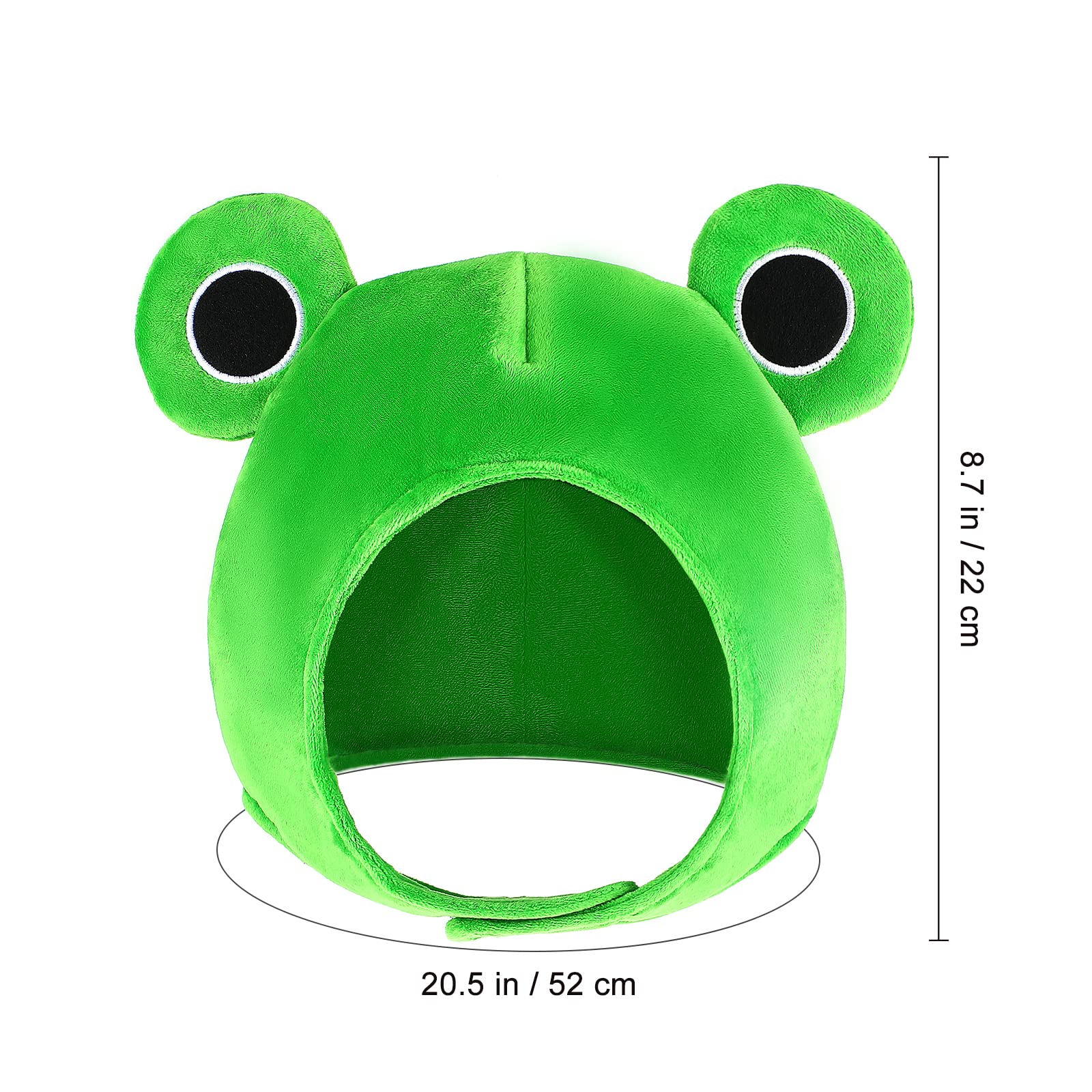 Cute Plush Frog hat Scarf Cap Ears Winter ski hat Full Headgear Novelty Party Dress up Cosplay Costume Green