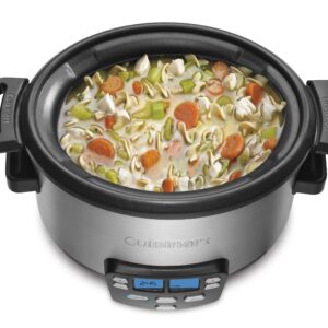 Cuisinart MSC-400 3-In-1 Cook Central 4-Quart Multi-Cooker: Slow Cooker, Brown/Saute, Steamer (Renewed)