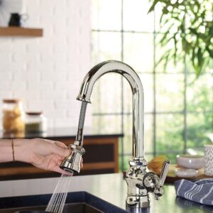 Moen S52003 Paterson One-Handle Pulldown Bar Faucet with Power Clean, Includes Interchangeable Handle, Chrome