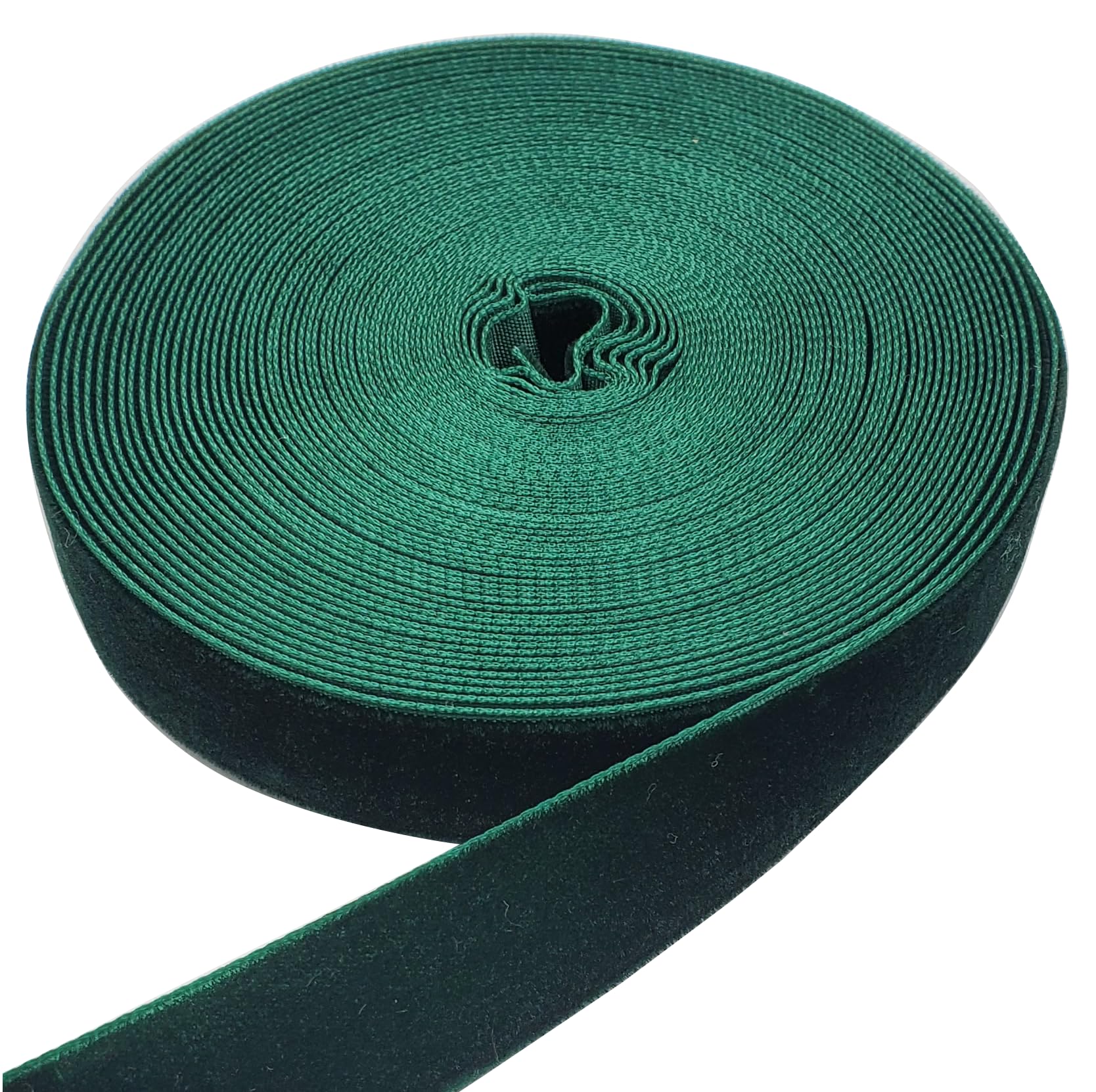 10 Yards Velvet Ribbon Spool (Dark Green, 5/8")