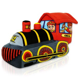 artcreativity 11 inch cozy plush train for kids, soft and cuddly train pillow toy, cute nursery décor, carnival prize, best gift for christmas, boys, girls, newborn, infant, toddler