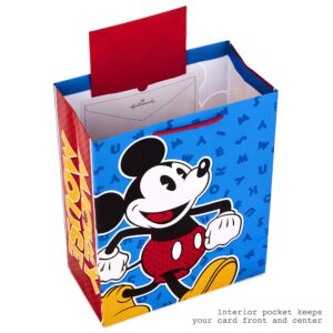 Hallmark 13" Large Disney Gift Bag with Tissue Paper for Birthdays, Baby Showers, or Any Occasion (Mickey Mouse)