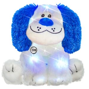 the noodley 16'' light up glow puppy stuffed animal night light pillow cuddly soft sleep bedtime plush toy kids boys girls christmas dog valentines birthday gift children