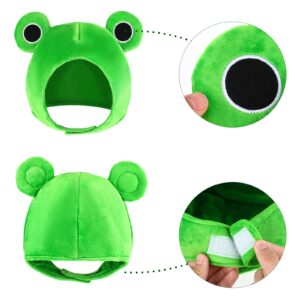 Cute Plush Frog hat Scarf Cap Ears Winter ski hat Full Headgear Novelty Party Dress up Cosplay Costume Green