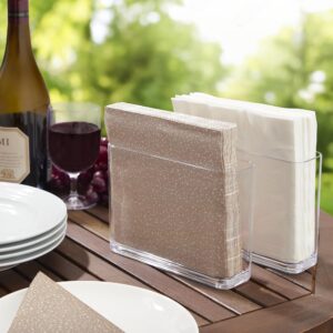 STORi Clear Plastic Holder for Napkins | set of 2