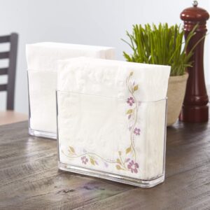 STORi Clear Plastic Holder for Napkins | set of 2