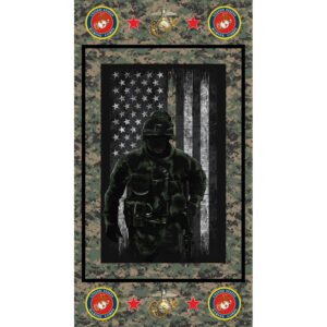 us marines corp fabric panel 1195-m 24 x 44 inches