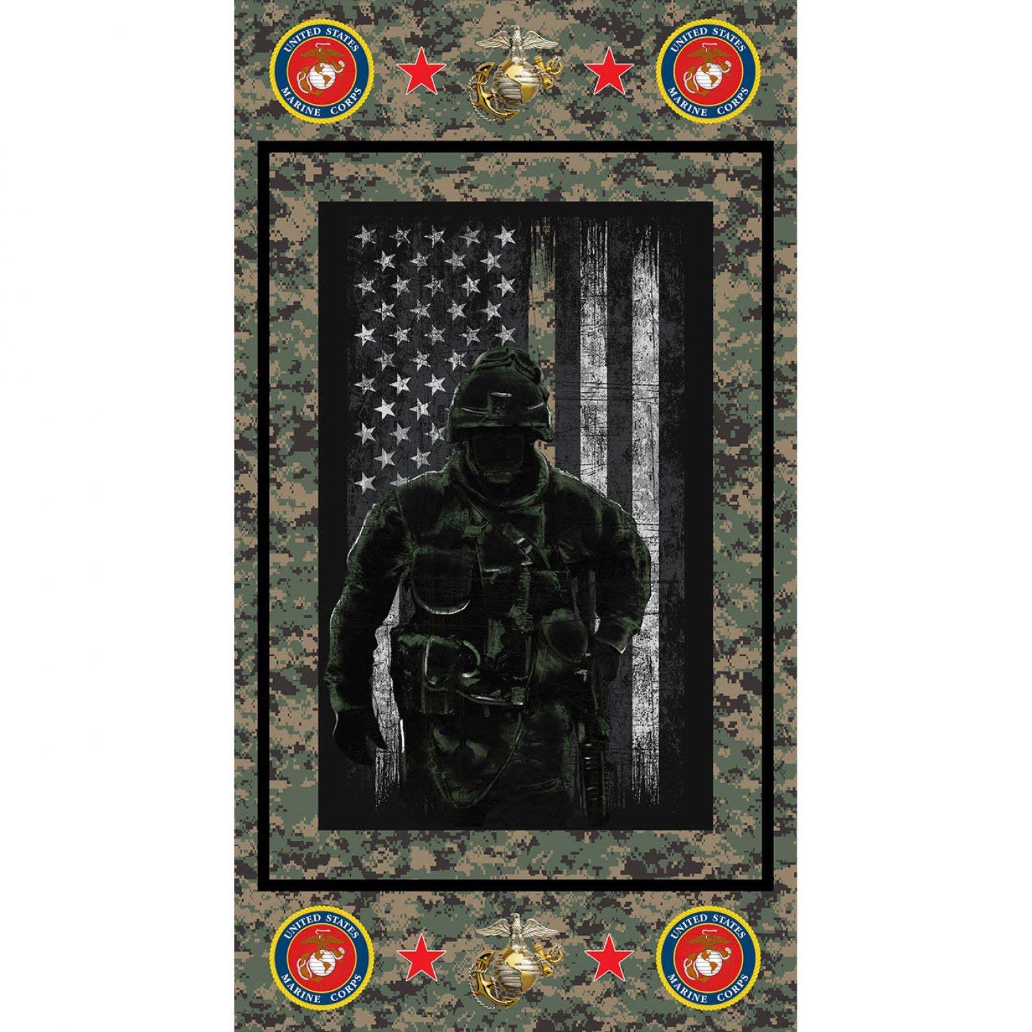 US Marines Corp Fabric Panel 1195-M 24 X 44 Inches