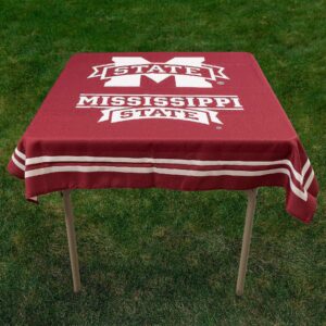 College Flags & Banners Co. Mississippi State Bulldogs Logo Tablecloth or Table Overlay