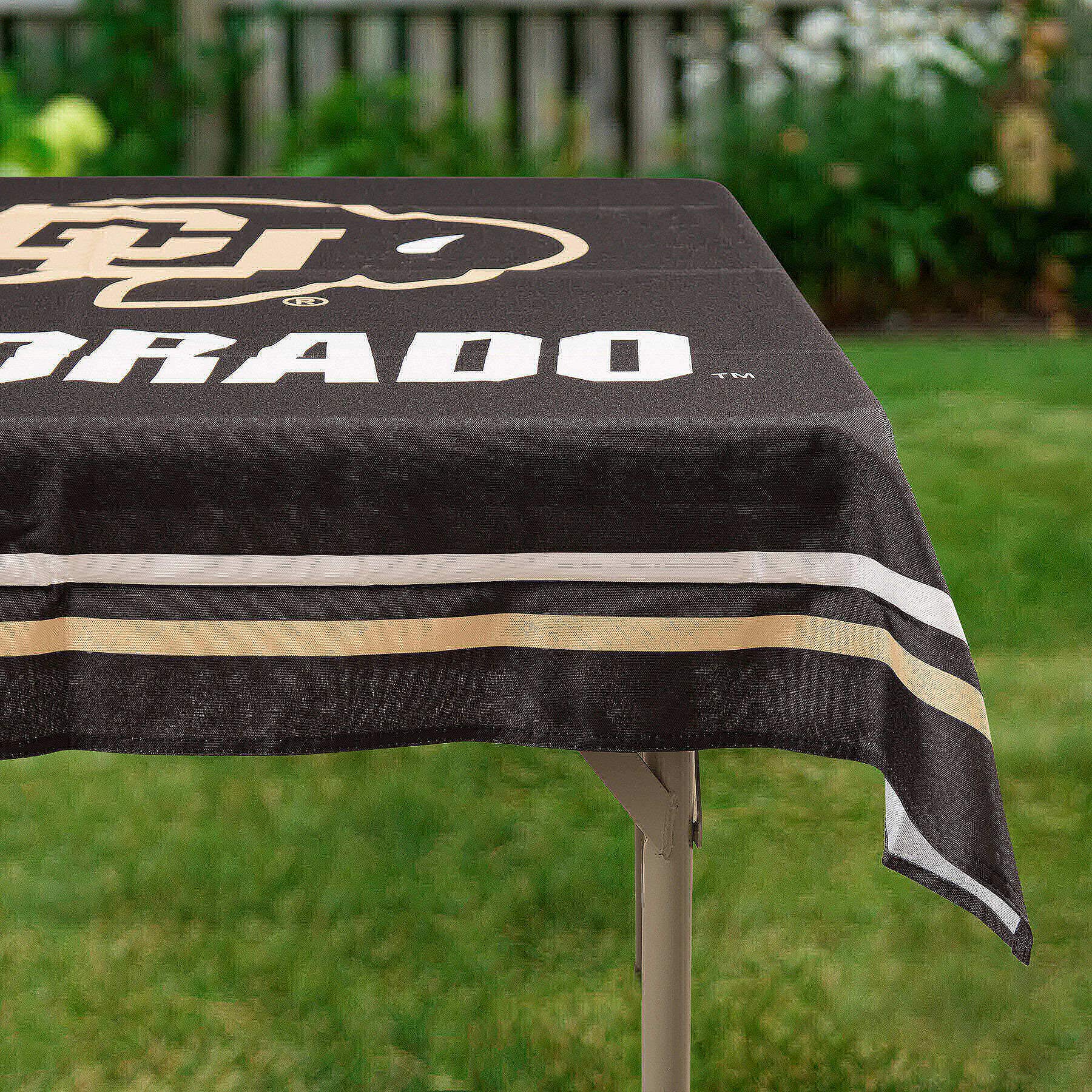 College Flags & Banners Co. Colorado Buffaloes Logo Tablecloth or Table Overlay