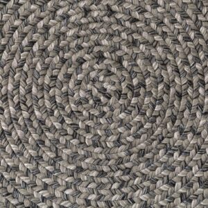 DECOMALL Azure Braided Round Indoor Outdoor Area Rugs, 6’ Round Grey