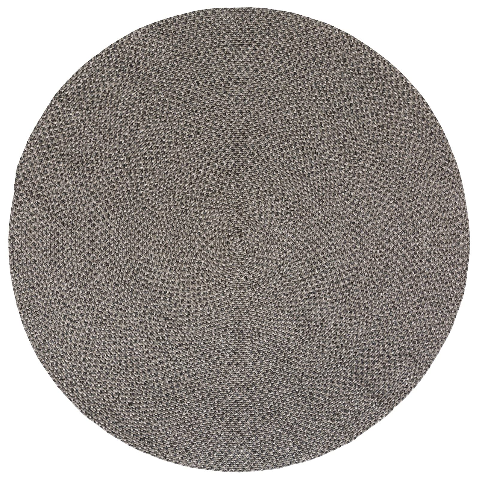 DECOMALL Azure Braided Round Indoor Outdoor Area Rugs, 6’ Round Grey