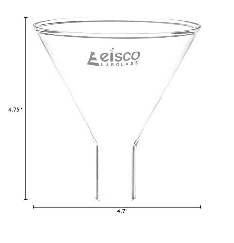 EISCO Powder Funnel, 120mm - 60º Angle - Plain Stem, 24mm - Borosilicate Glass