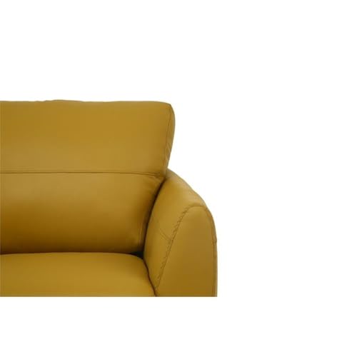 Acme Valeria Leather Sofa in Mustard