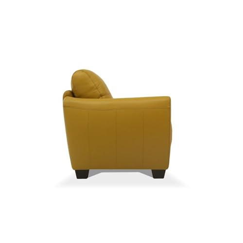 Acme Valeria Leather Sofa in Mustard