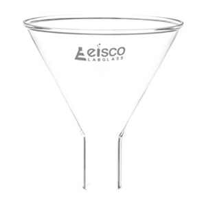 eisco powder funnel, 120mm - 60º angle - plain stem, 24mm - borosilicate glass