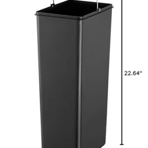 BLACK+DECKER BXBN0004GB 20L Metallic Grey Slimline Pedal Bin with Soft Close Lid, Stainless Steel, 56cm x 22cm x 36cm