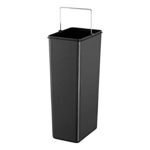 BLACK+DECKER BXBN0004GB 20L Metallic Grey Slimline Pedal Bin with Soft Close Lid, Stainless Steel, 56cm x 22cm x 36cm