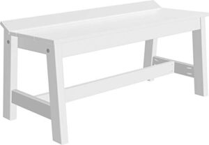 luxcraft café poly outdoor dining bench (white, 41")