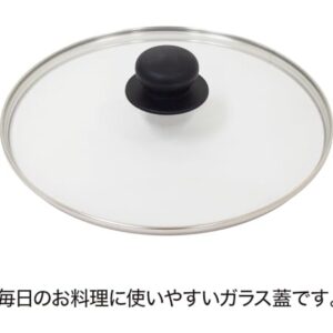 Urushiyama Metal Industries UYG-14 Frying Pan Glass Lid, 5.5 inches (14 cm), No Missing Delicious Timing, Full Physical Strengthening, Tempered Glass Utensils, Frying Pan Cover, Urushiyama Glass Lid