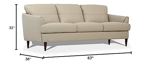 Acme Tacoma Leather Sofa in Beige