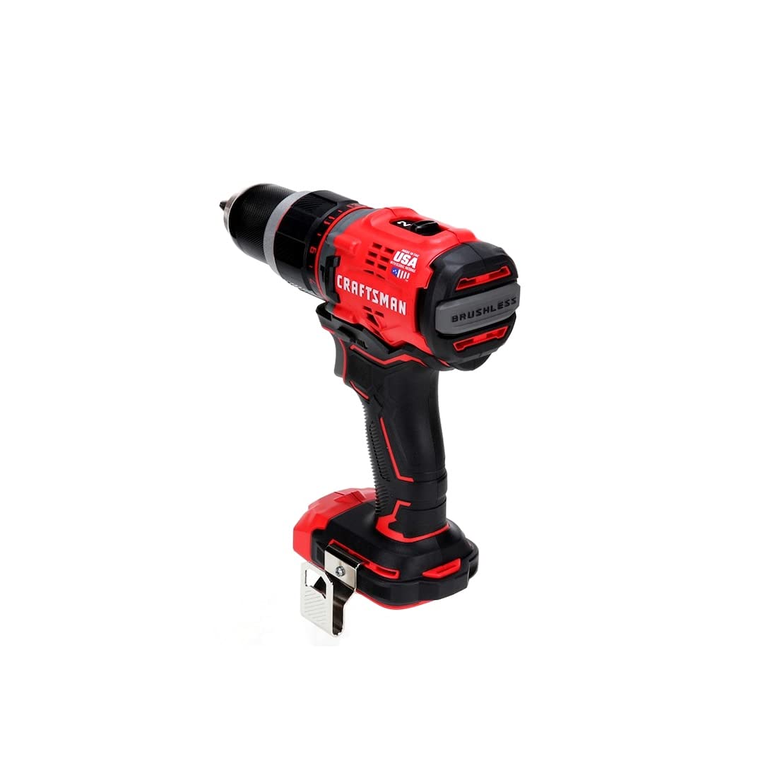 CRAFTSMAN V20 Cordless Hammerdrill, 1/2 Inch, Bare Tool Only (CMCD721B)