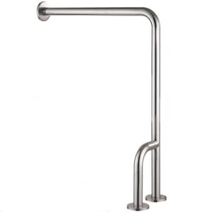 grab bar bathroom frosted surface handrails 304 stainless steel floor bathroom safety rails barrier-free h-shaped guardrail (left and right models)