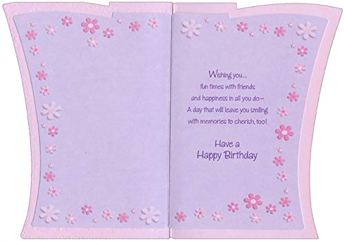 Designer Greetings Large 17 with Purple Foil Die Cut Age 17 / 17th Birthday Card for Her