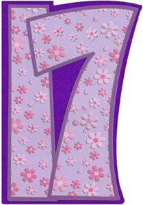 designer greetings large 17 with purple foil die cut age 17 / 17th birthday card for her