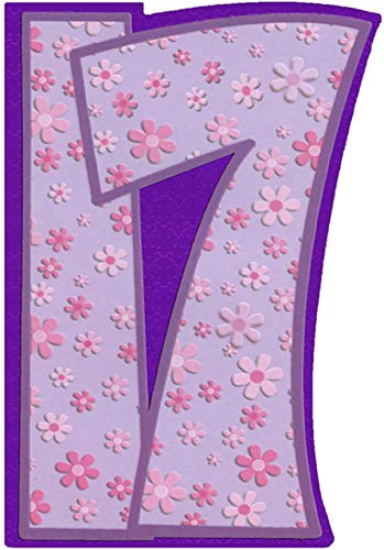 Designer Greetings Large 17 with Purple Foil Die Cut Age 17 / 17th Birthday Card for Her