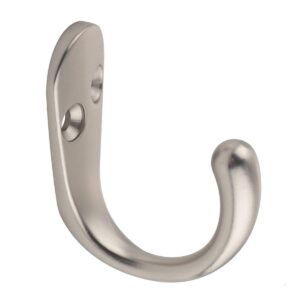 Amazon Basics Robe Hook - Satin Nickel, 5-Pack