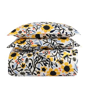 MARIMEKKO - King Duvet Cover Set, Cotton Percale Bedding with Matching Shams, All Season Home Decor (Mykero Multicolor, King)