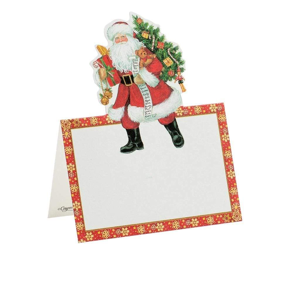 Caspari Lynn Haney Santa Die-Cut Place Cards, 24 Included