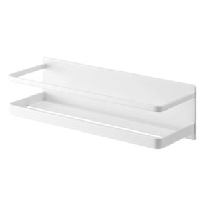 yamazaki industries mist 4237 magnetic bathroom rack, wide, white, approx. w 11.0 x d 3.7 x h 3.1 inches (28 x 9.5 x 8 cm), bathroom rack, bathroom storage, hook included